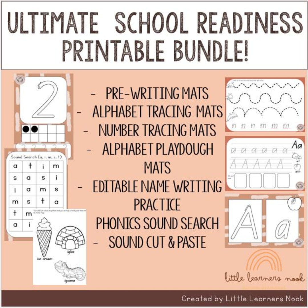 Ultimate School Readiness Bundle I Digital Printables I Learning ...