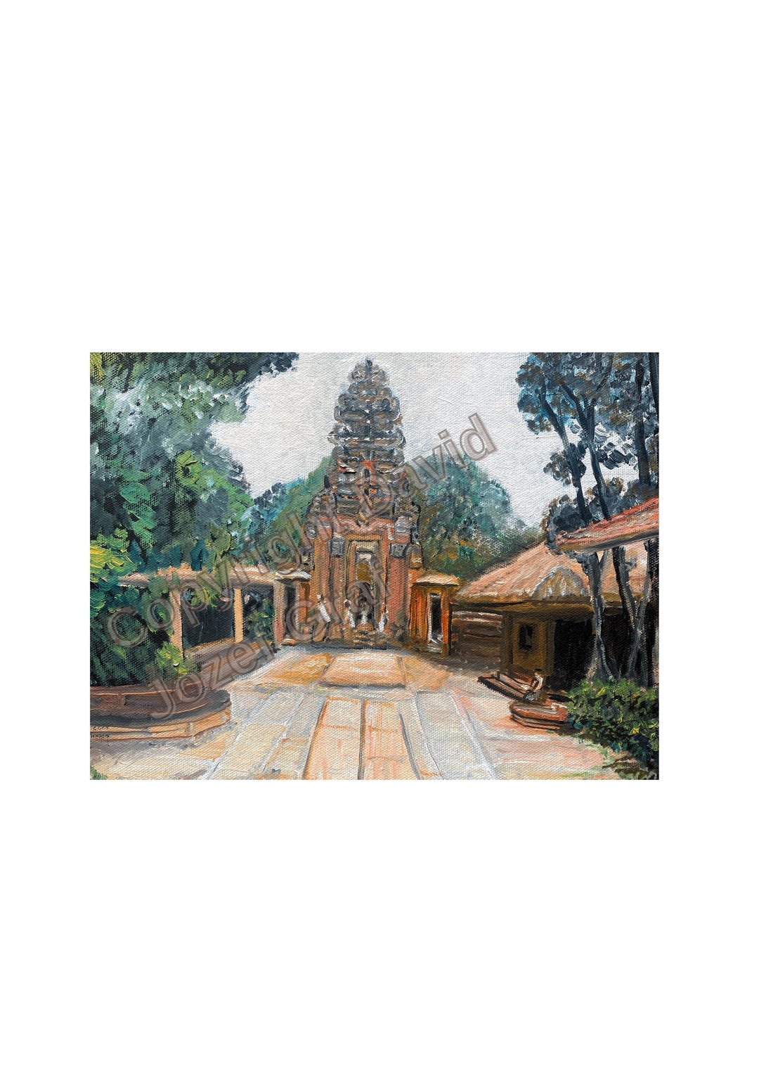 Bali Temple Oil Painting – Ubud Travel Art (digital Download) - Etsy