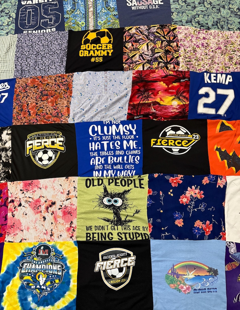 Heirloom Memory Blanket - Memory Blanket Made From Men’s- Woman Shirts ...