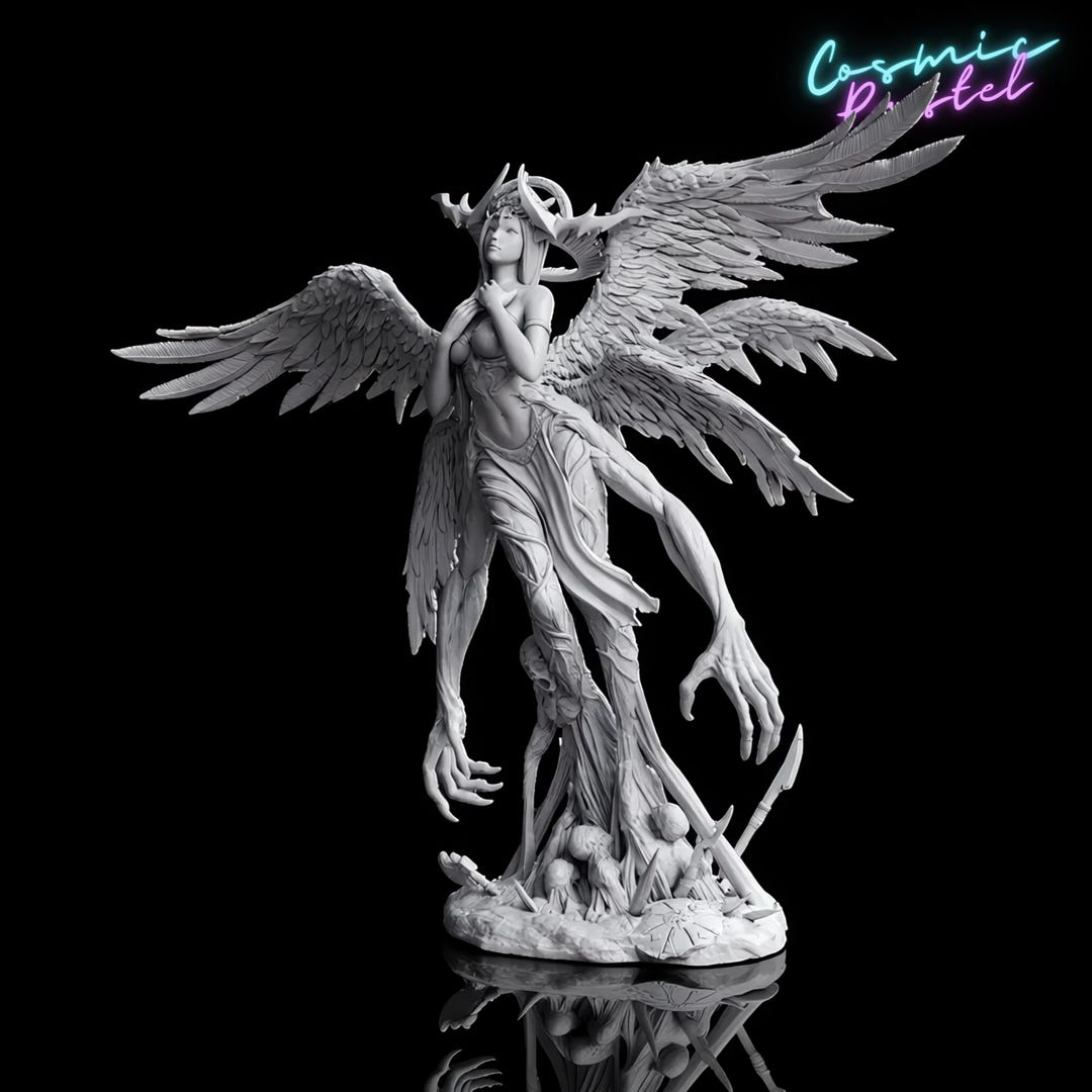 File STL della statua dell'angelo serafino oscuro / Modello di stampa ...