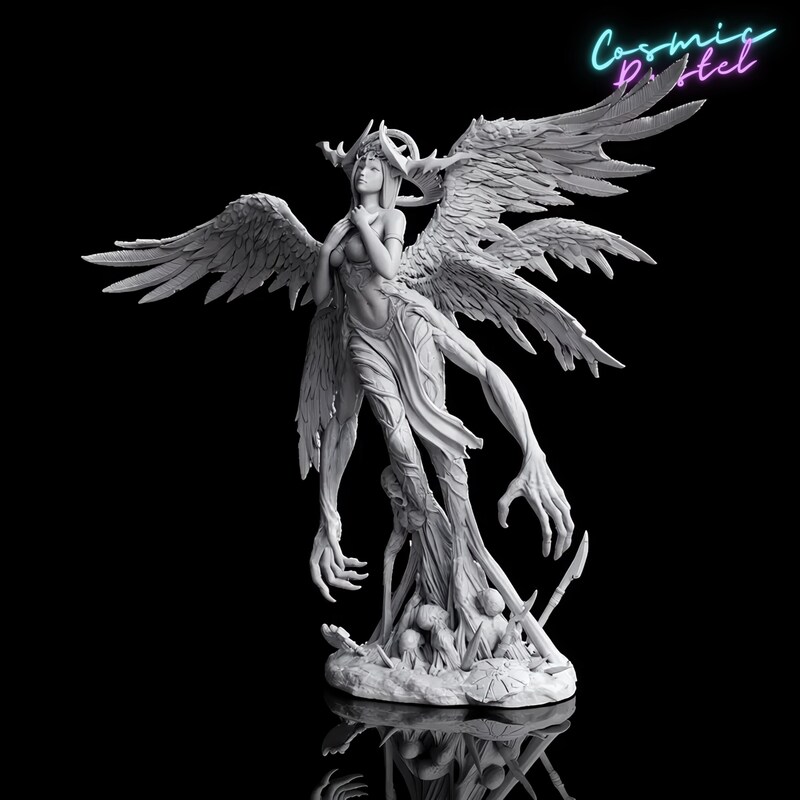 Dark Fantasy Angel Figurine - Etsy