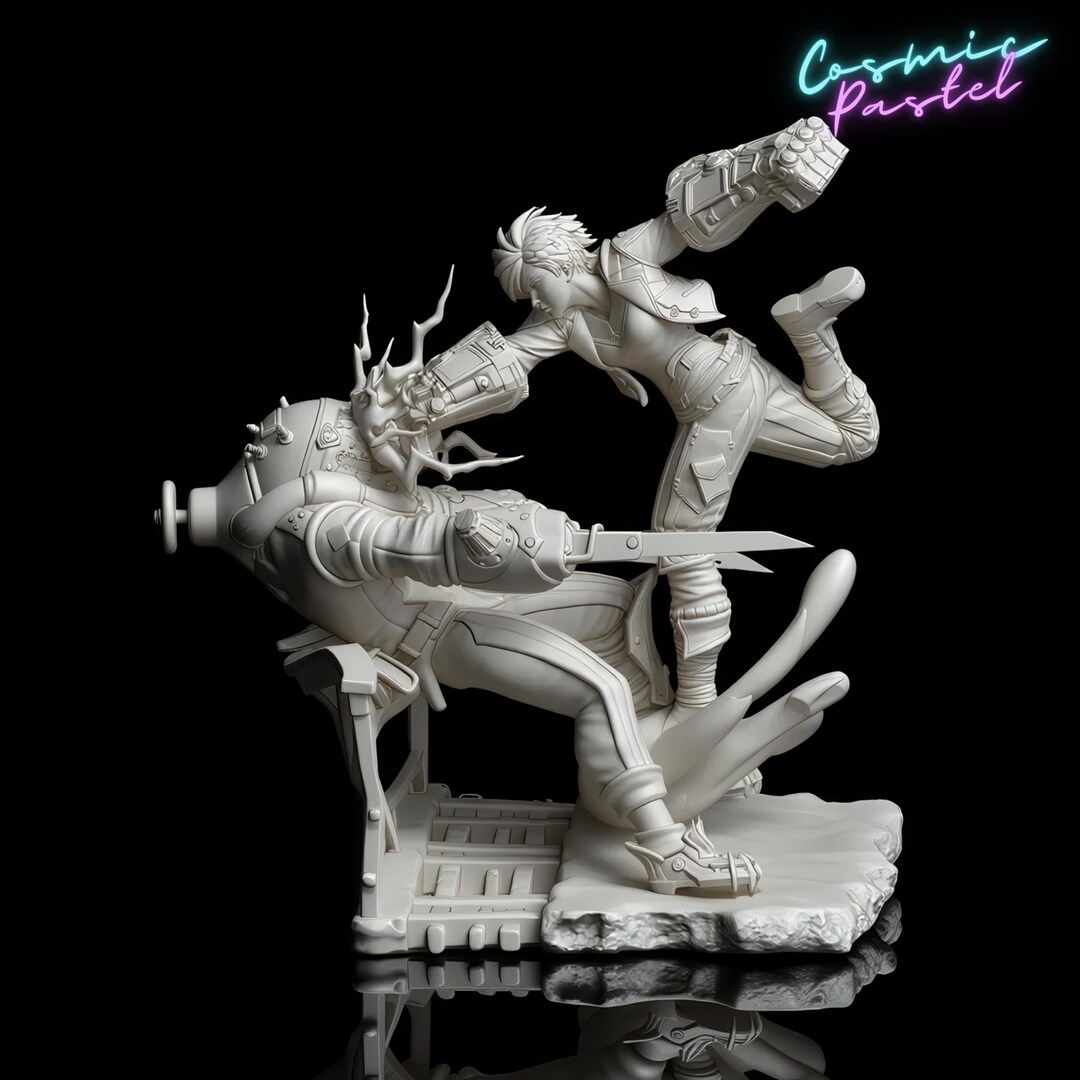 Vi Vs Chemtank – Arcane STL Files | 3D Print Statue Diorama | Epic ...