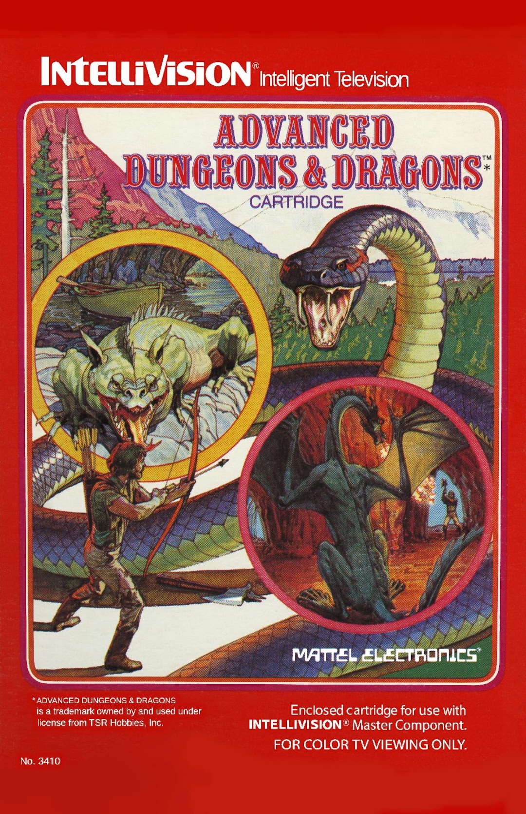 18x24 Inch Poster Advanced Dungeons & Dragons Intellivision 1982 ...
