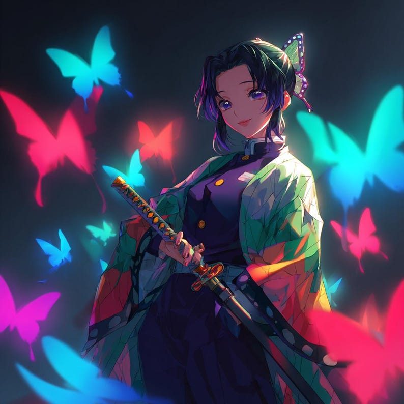 Shinobu Kocho Mug, Demon Slayer Butterfly Pillar Anime Art - Etsy