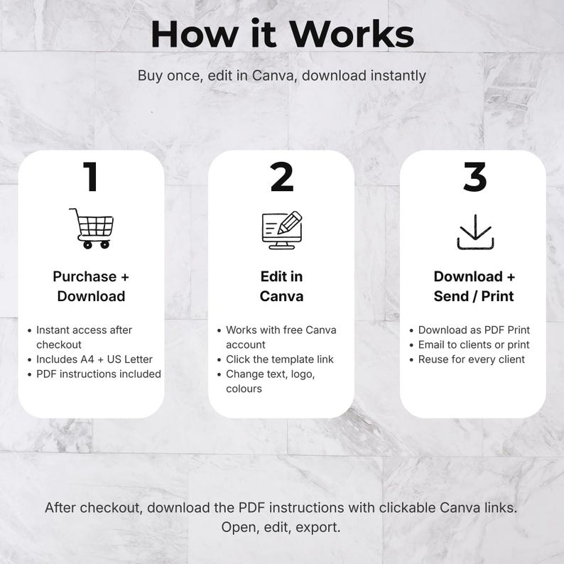 Canva Invoice Quote Receipt Templates Bundle | Payment Reminder + Final ...