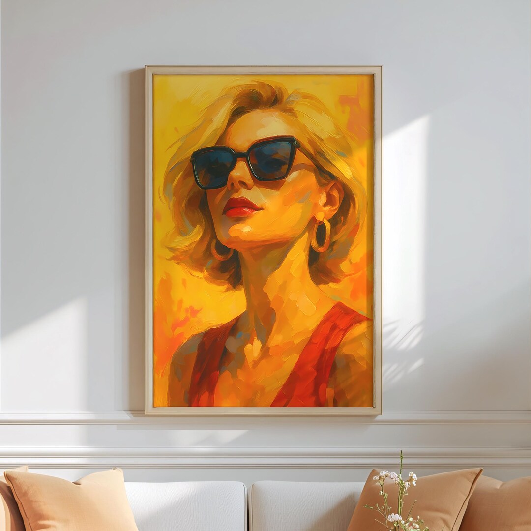 Sunlit Woman Portrait Unframed Art Print - Etsy