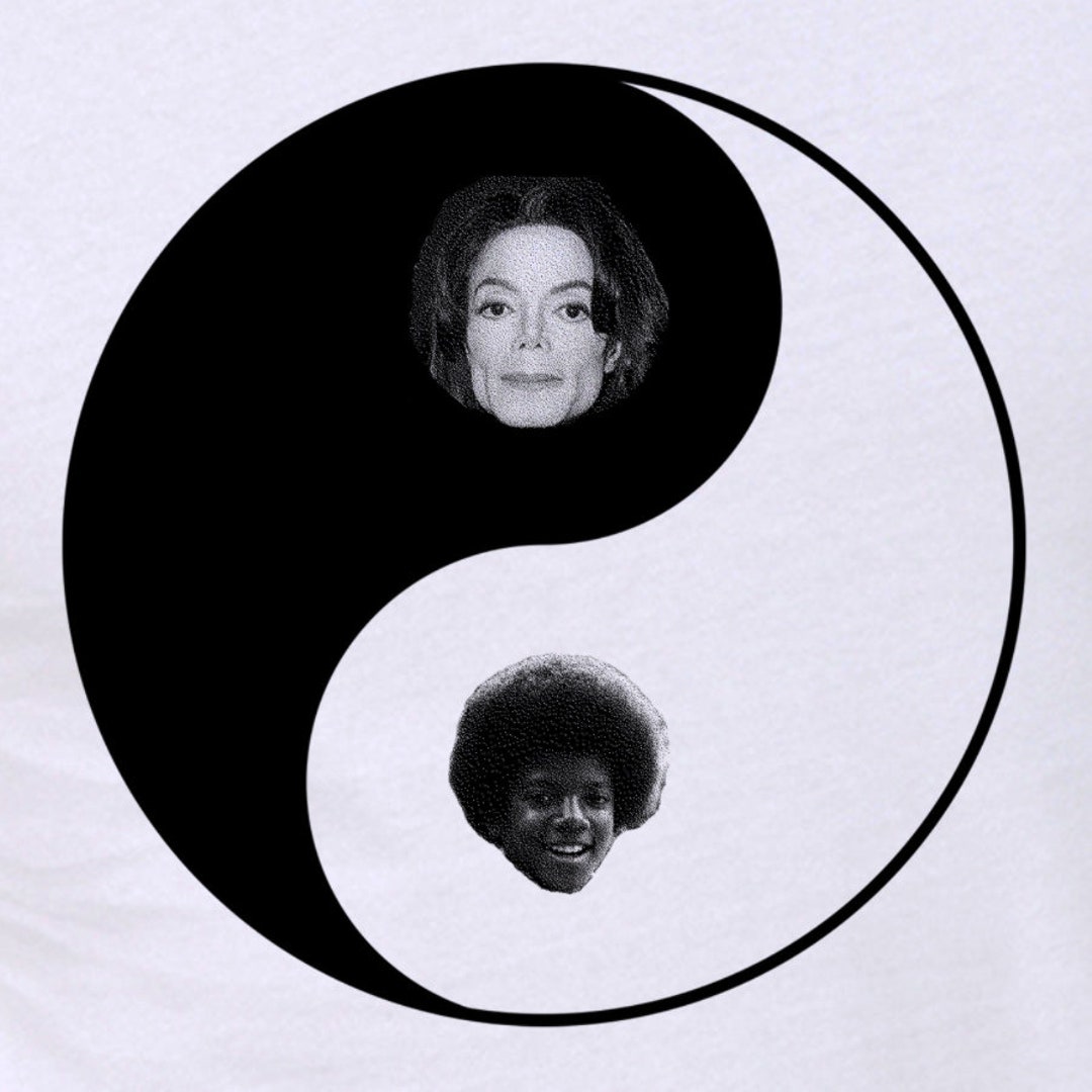 Michael Jackson Yin Yang Shirt- American Apparel Silver- Available in S ...