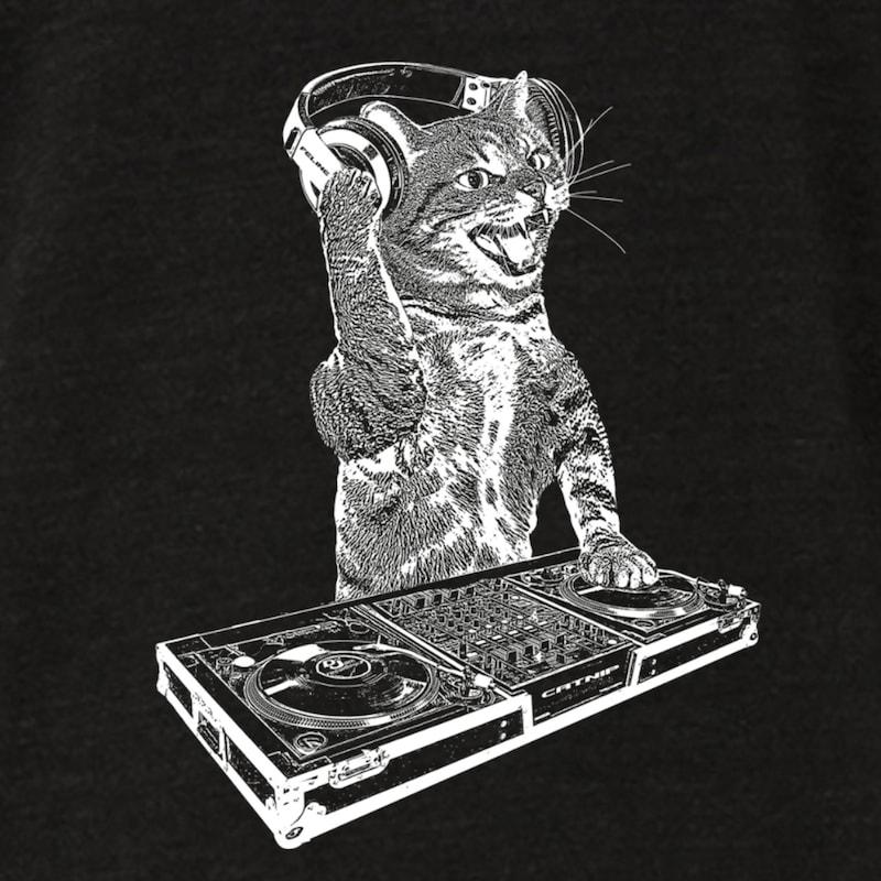 Dj Cat Club T Shirt - Etsy