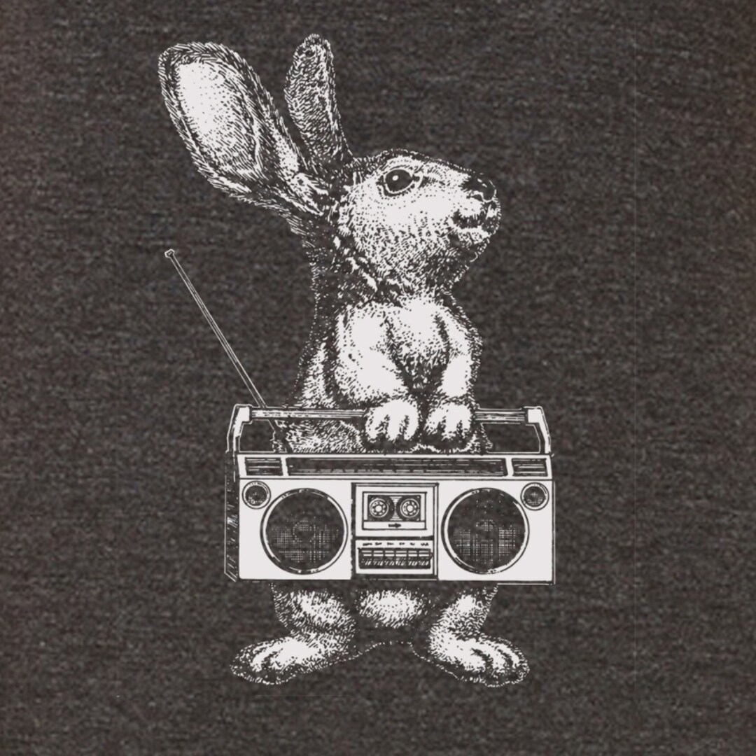 Rabbit Bunny Radio Shirt | Women's Retro Boom Box Tshirt | Girls Music ...
