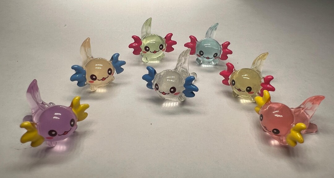 7 Mini Resin Axolotls (glow in the Dark) - Etsy Canada