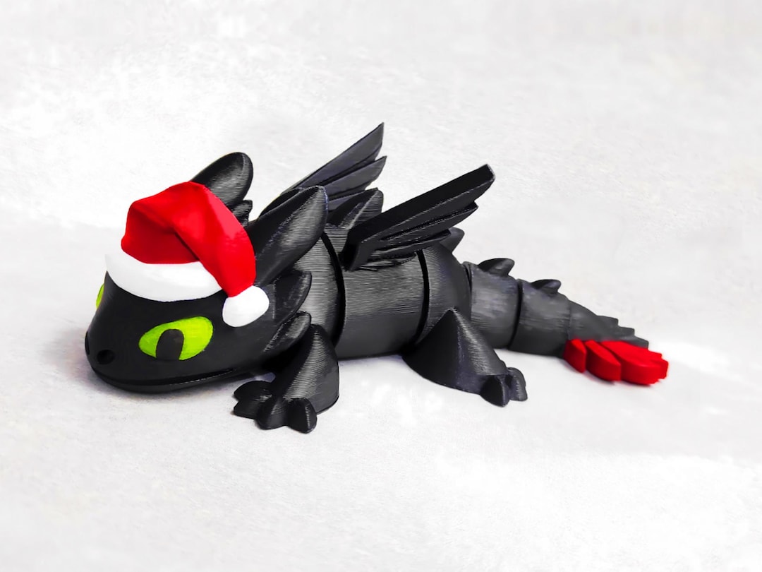 Articulated Christmas Toothless Night Fury - Etsy