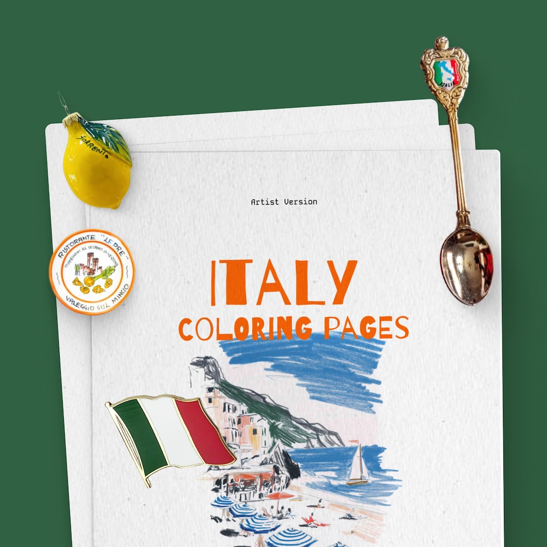 Italy Coloring Pages for Adults Mini Series | Printable Art Sketch ...