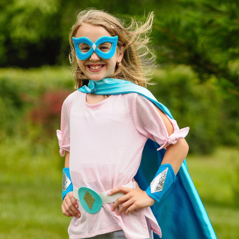 Superhero Mask Cat Eyes in Two Tone Aqua - Etsy