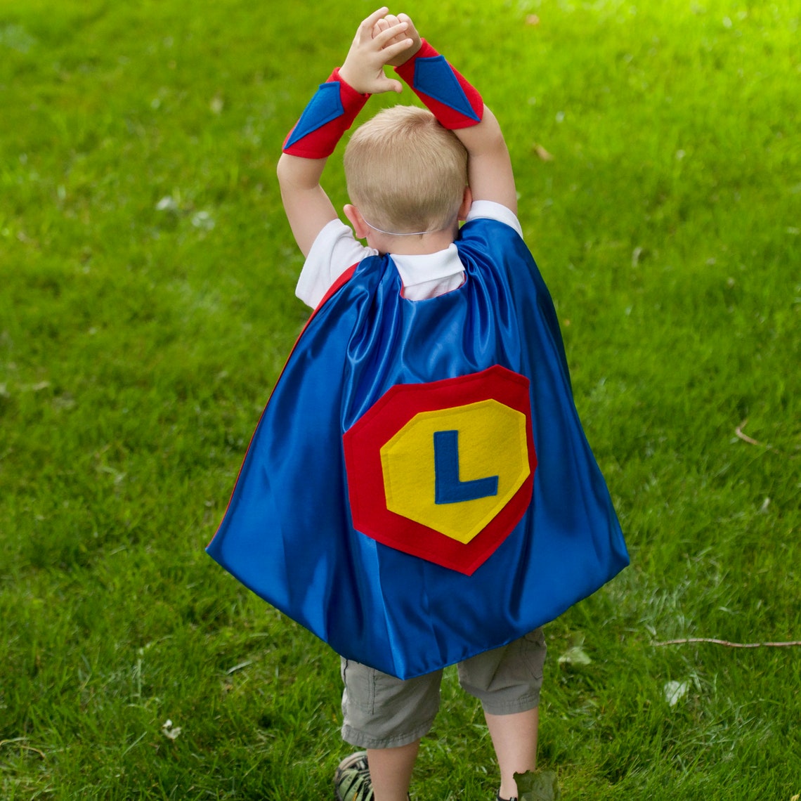 Personalized Blue Satin Superhero Cape - Etsy