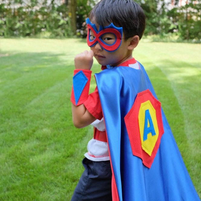 Personalized Blue Satin Superhero Cape - Etsy