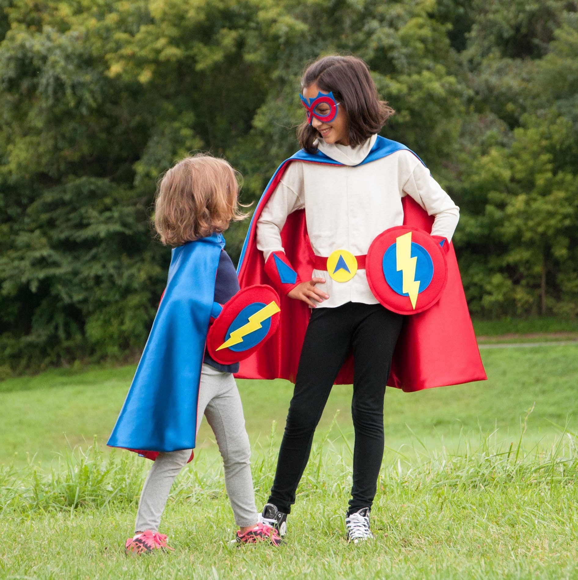 Super Hero Shield - Red Lightning Bolt - Etsy