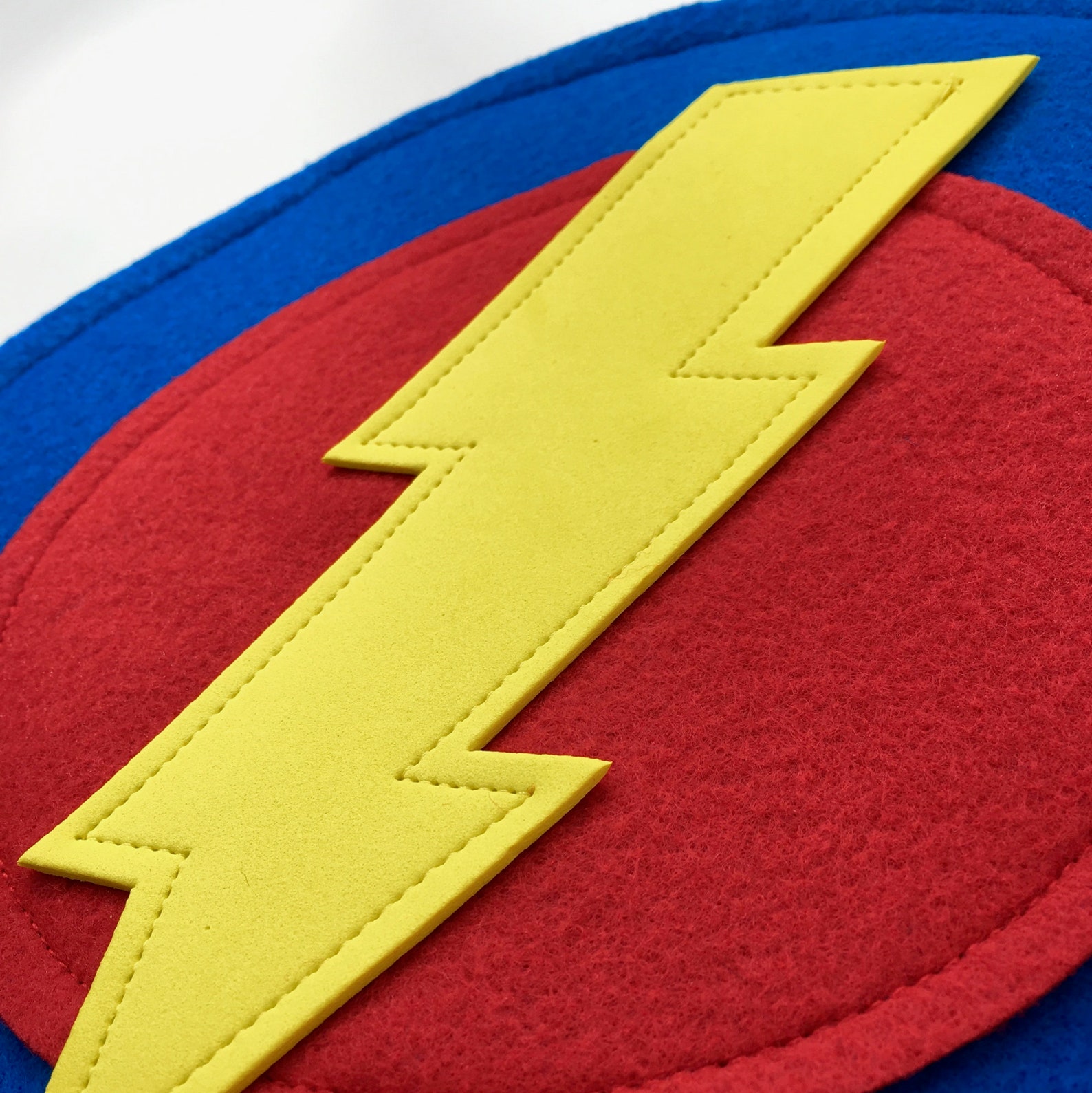 Superhero Blue Lightning Bolt Shield - Etsy