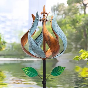 Copper Garden Wind Spinner, Garden Decoration, Handmade Outdoor Garden ...