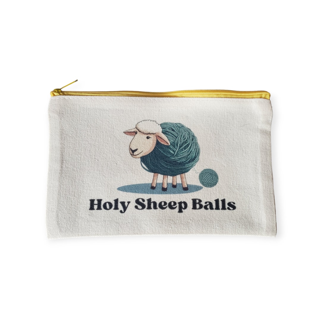 Holy Sheep Balls Zippered Canvas Notions Bag - Etsy
