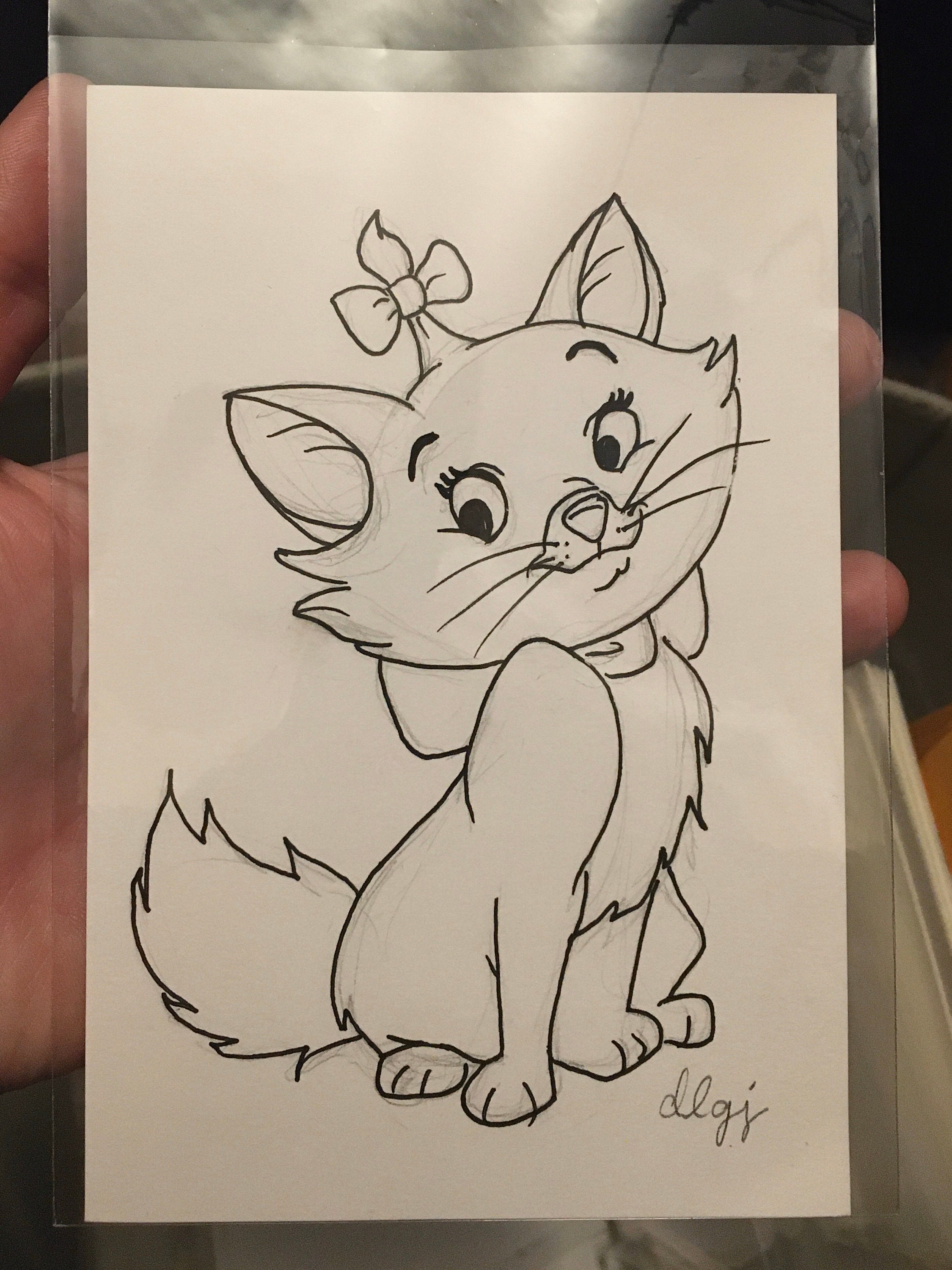 Aristocats Marie Drawing