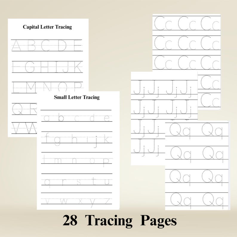 Alphabet Tracing Worksheets, ABC Coloring Pages, Upper and Lower Case ...