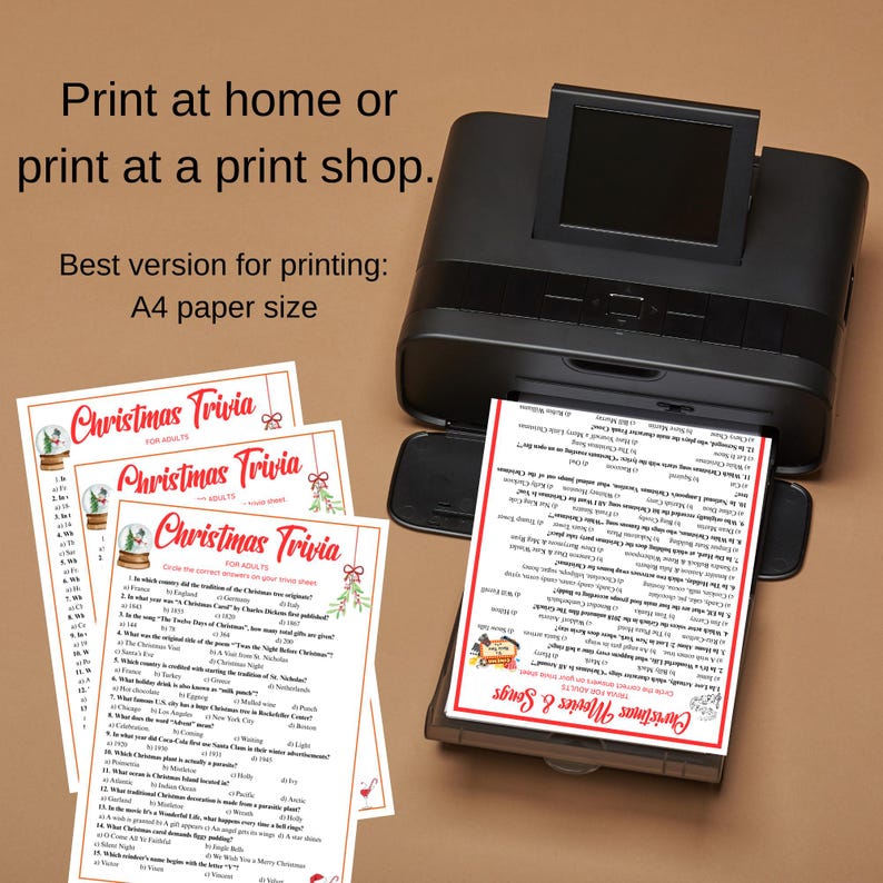 Christmas Trivia Game, Christmas Movie Trivia Quiz, Christmas Party ...