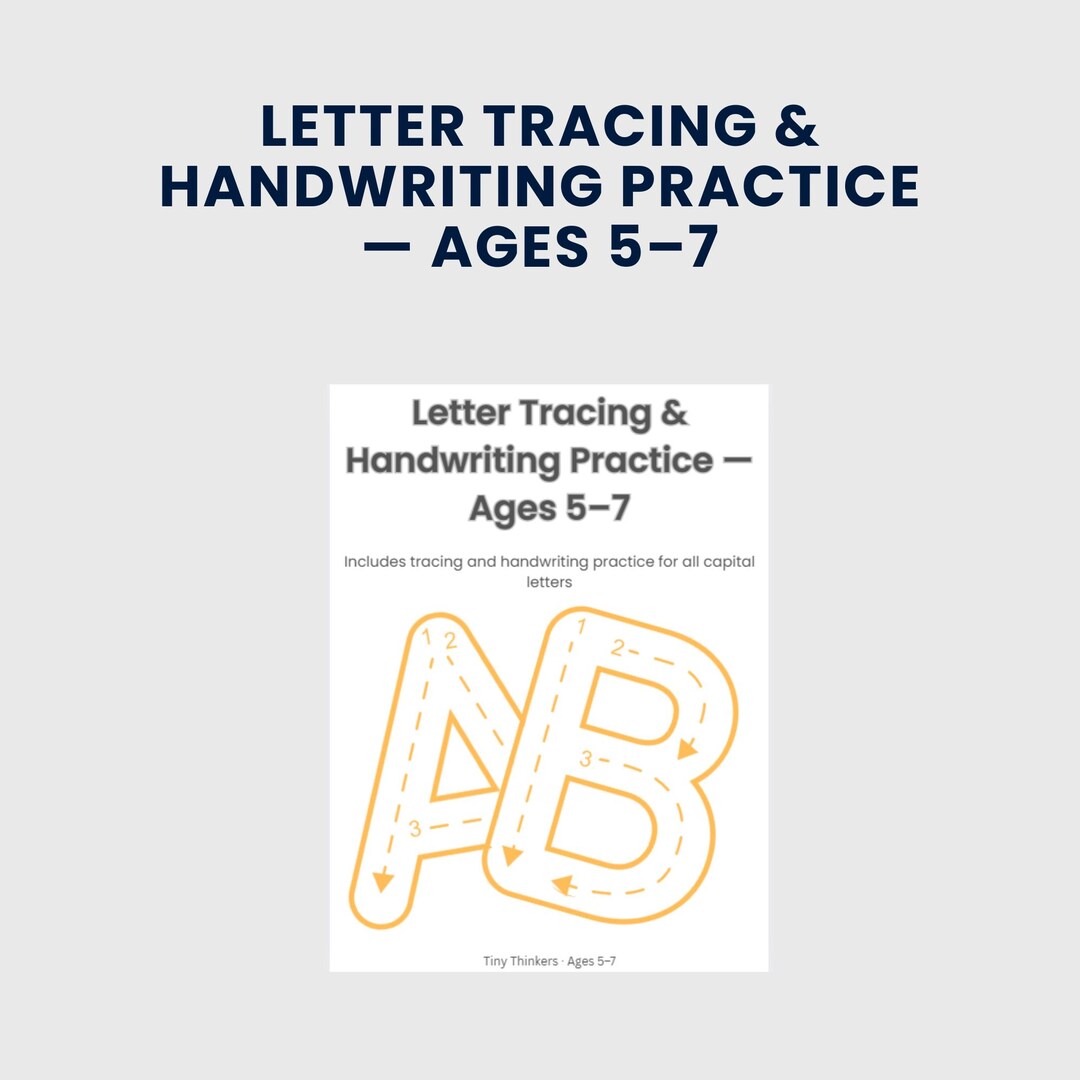 Letter Tracing & Handwriting Practice | Capital Letters A–Z | Ages 5–7 ...