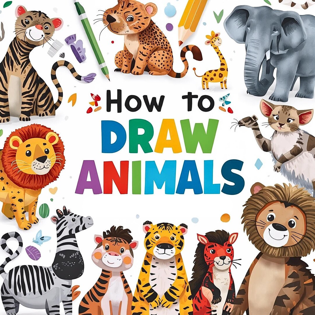 How to Draw Animals : Creative Drawing Book for Kids and Beginners - Etsy