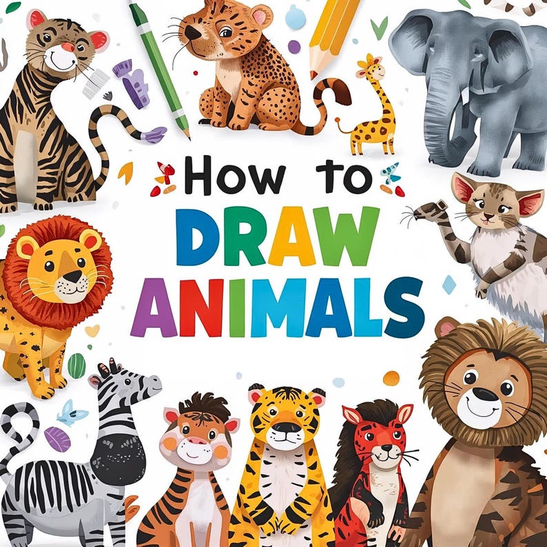 How to Draw Animals : Creative Drawing Book for Kids and Beginners - Etsy