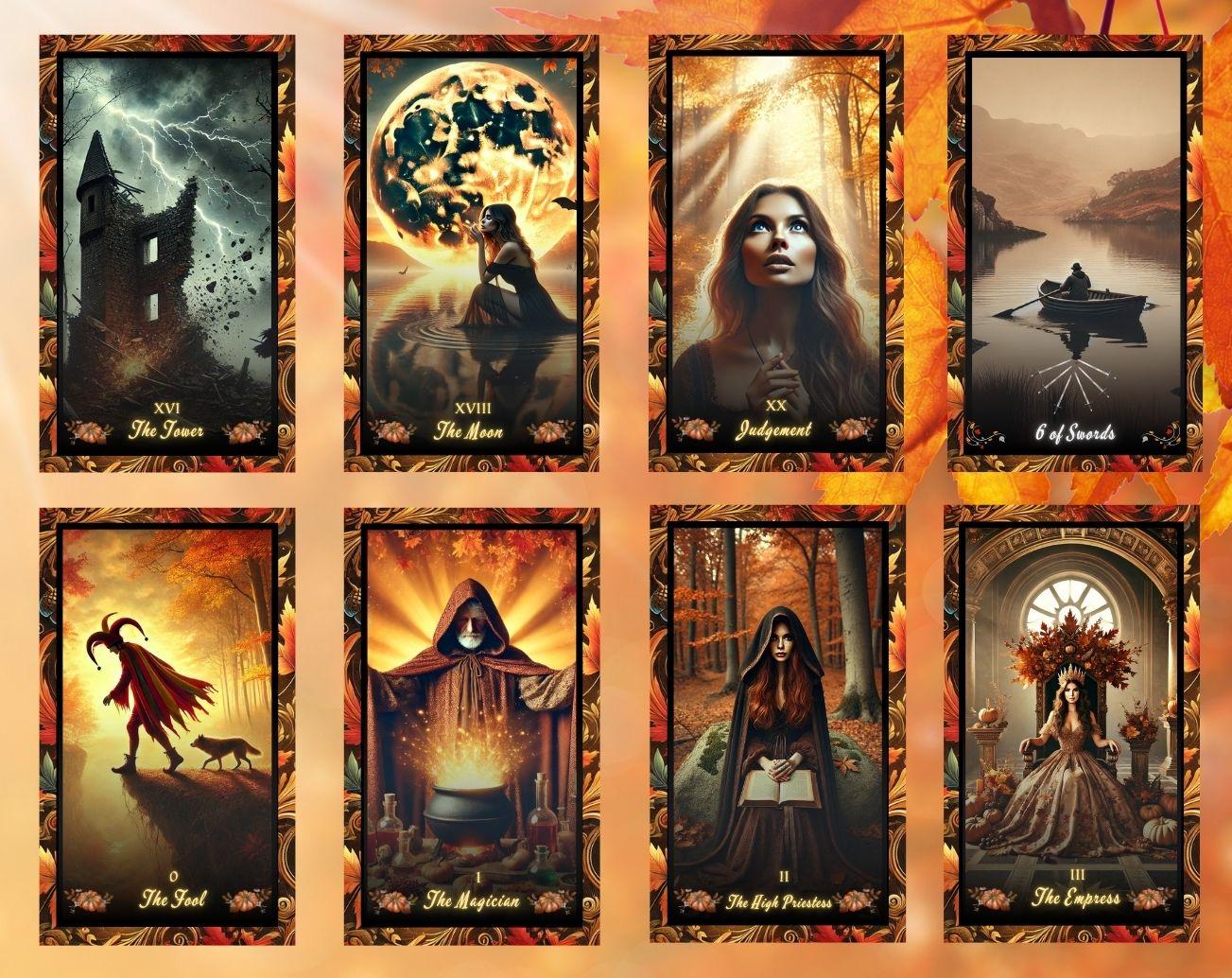 Tarot of Falling Leaves – Printable Tarot Deck PDF (A4 Size, 78 Cards ...