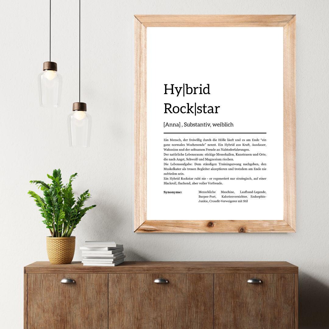 Definition Hybrid Rockstar | Hyrox | Personalized Standee / Frame ...