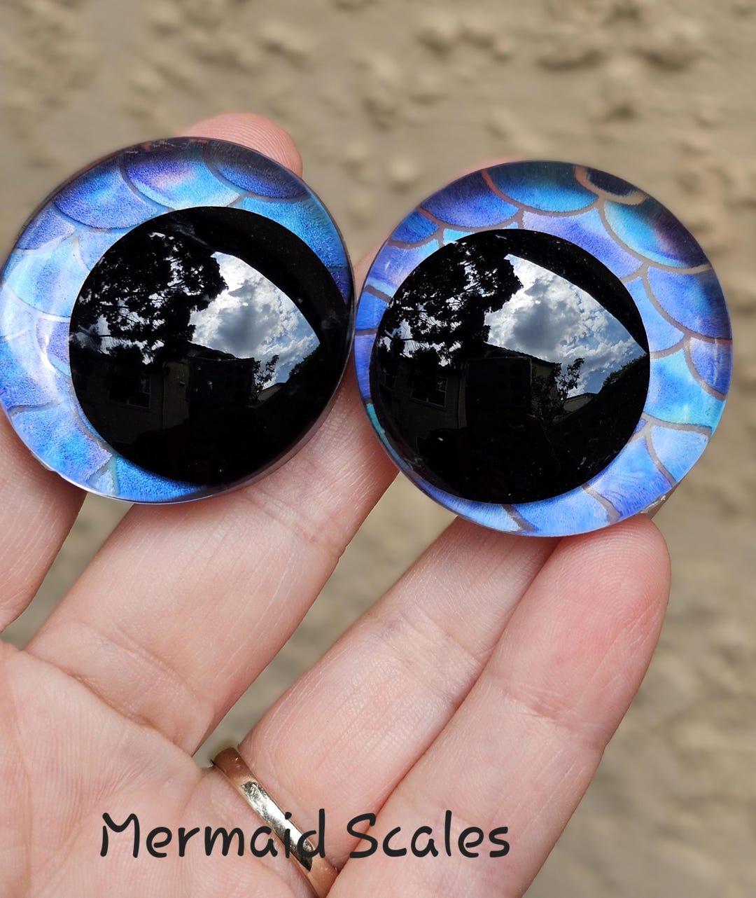 Mermaid Scales off Center Safety Sinker Eyes 16-35mm - Etsy