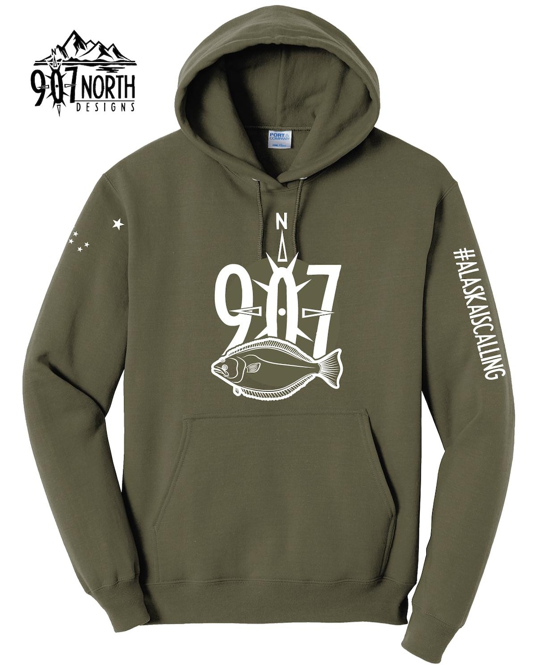 Alaska Halibut Hoodie: Big Dipper Design - 907north - Etsy
