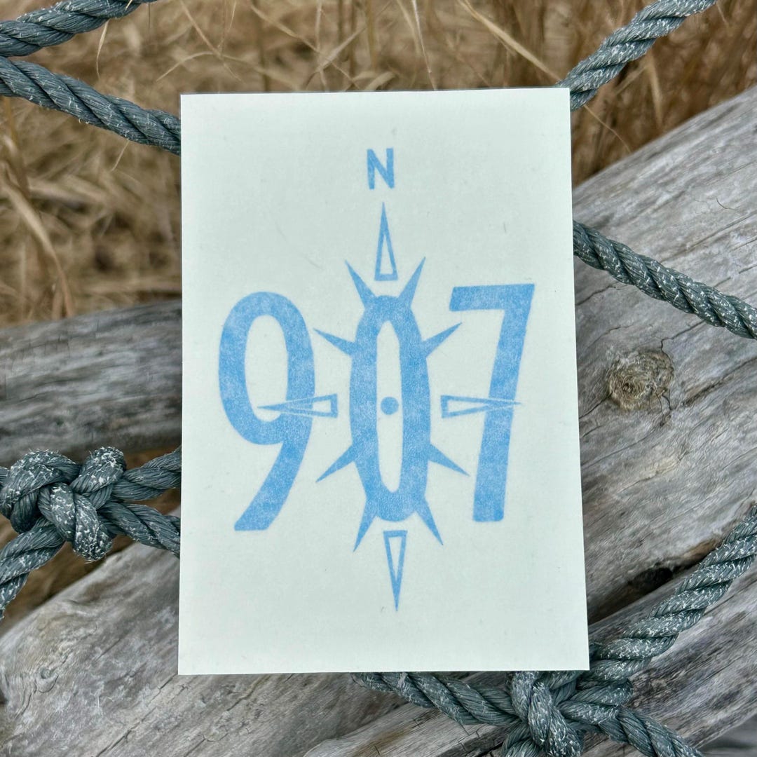 907north Vinyl Decal in Various Colors, Alaska’s Area Code Window ...