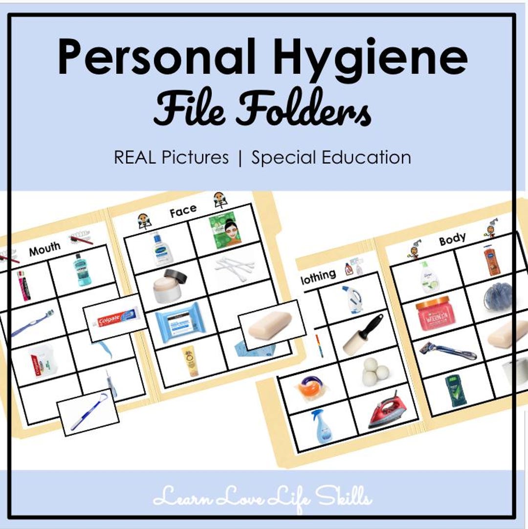 Personal Hygiene Items| Sorting File Folders | REAL Pictures | Special ...