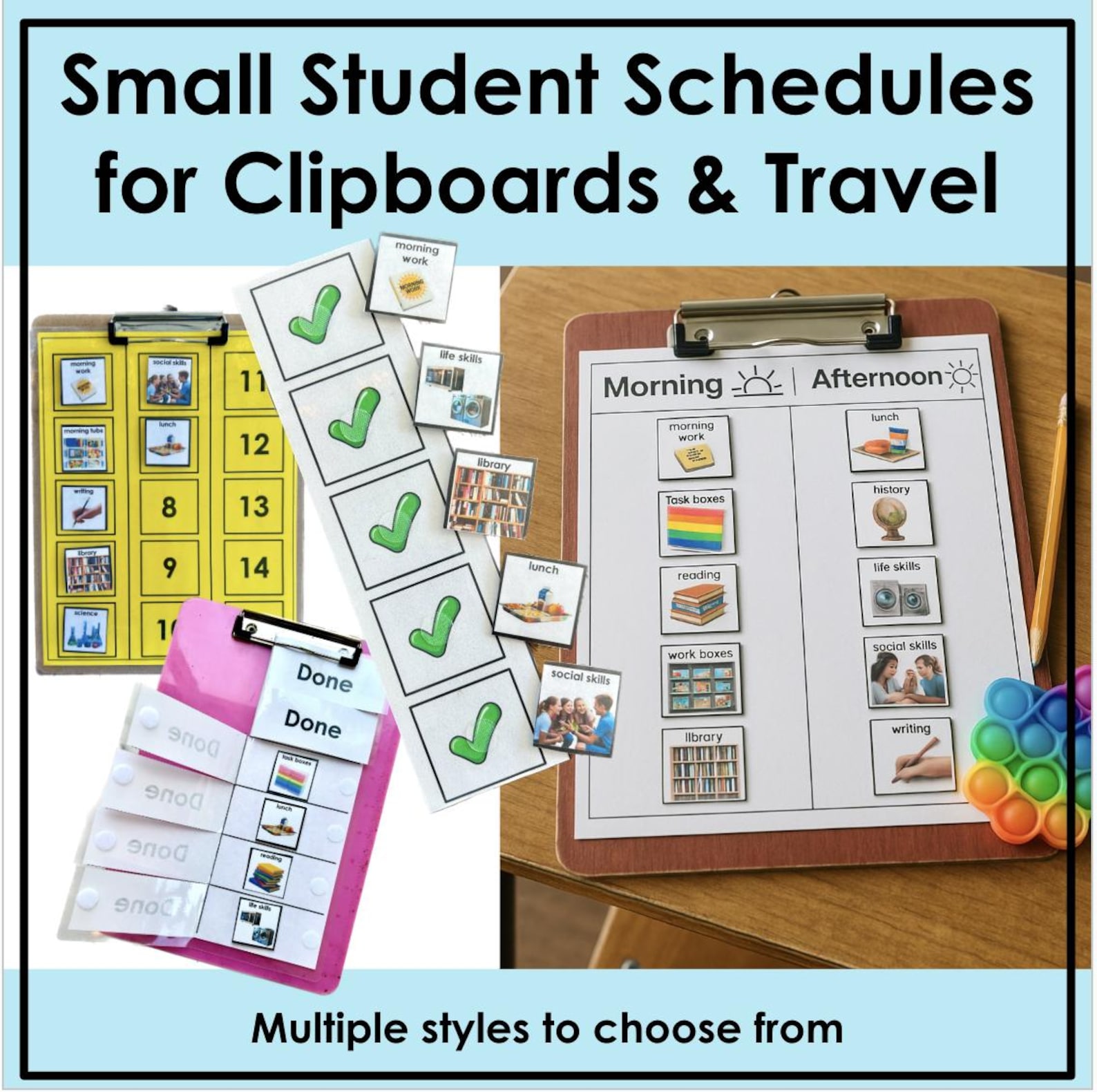 Individual Student Visual Schedules | REAL Photos | 40+ Layouts ...