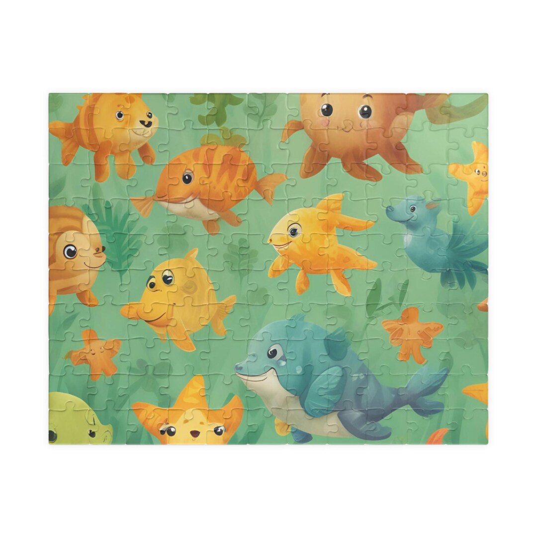 Sea Animals Puzzle for Kids - Cute Fantasy Jigsaw | Ocean Adventure ...