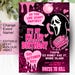 Pink Scream Halloween Birthday Invitation | Killer Birthday Party ...