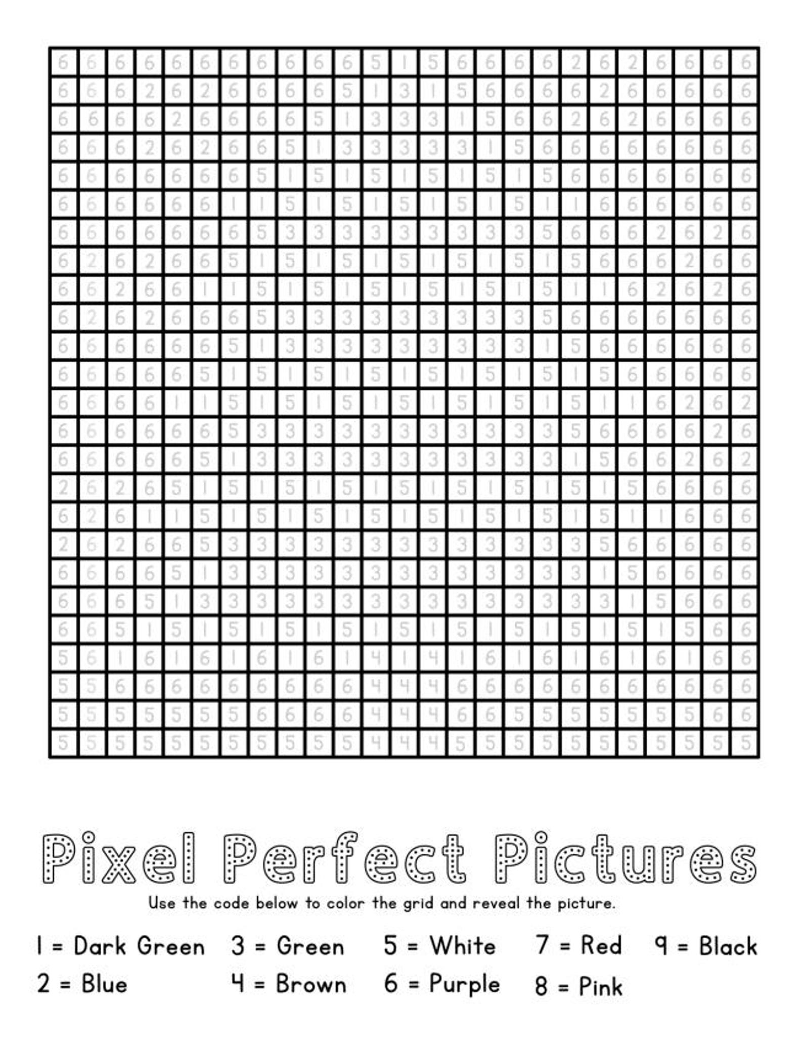 Pixel Art Color by Number – Fun Coloring Pages for Kids (16 Sheets) - Etsy