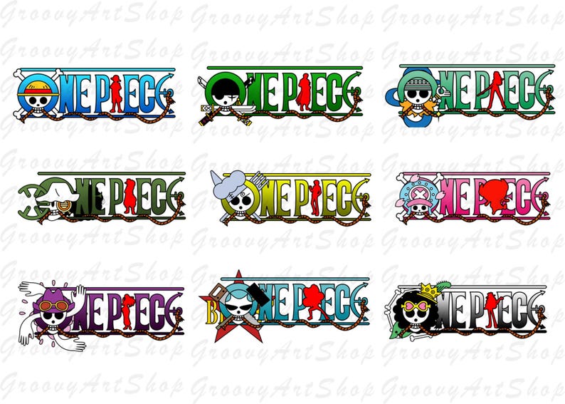 One Piece Anime Logos PNG Clipart, Digital Download - Etsy Canada