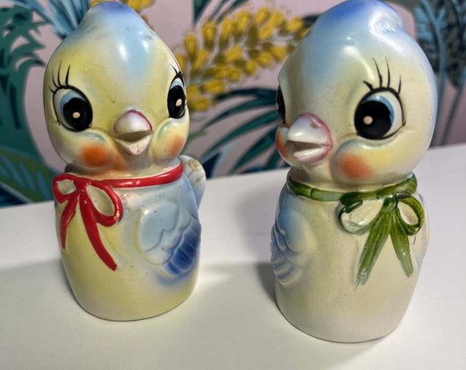 Vintage Commodore Blue Bird Salt and Pepper Shakers - Etsy