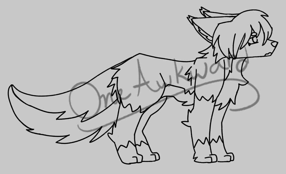 Small Feral Style Furry Wolf Base - Etsy