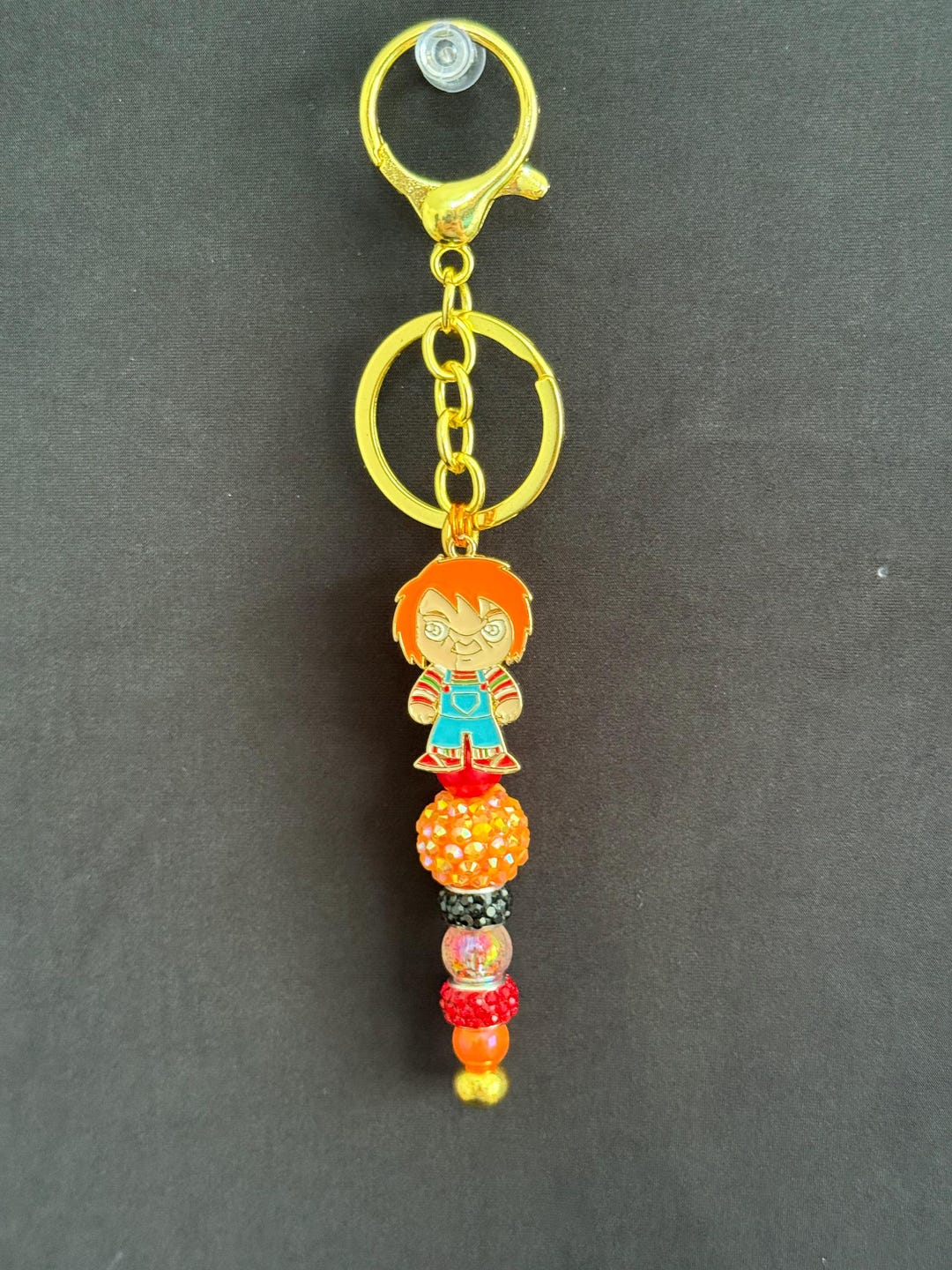 Gold Keychain With Chucky Charm - Etsy