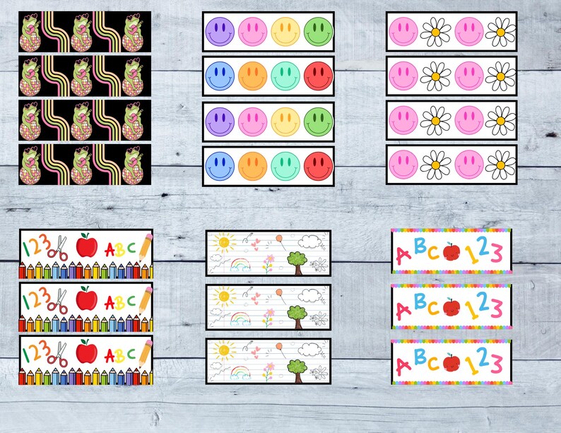 Printable Bulletin Board Borders Bundle: Holiday & Groovy Classroom ...