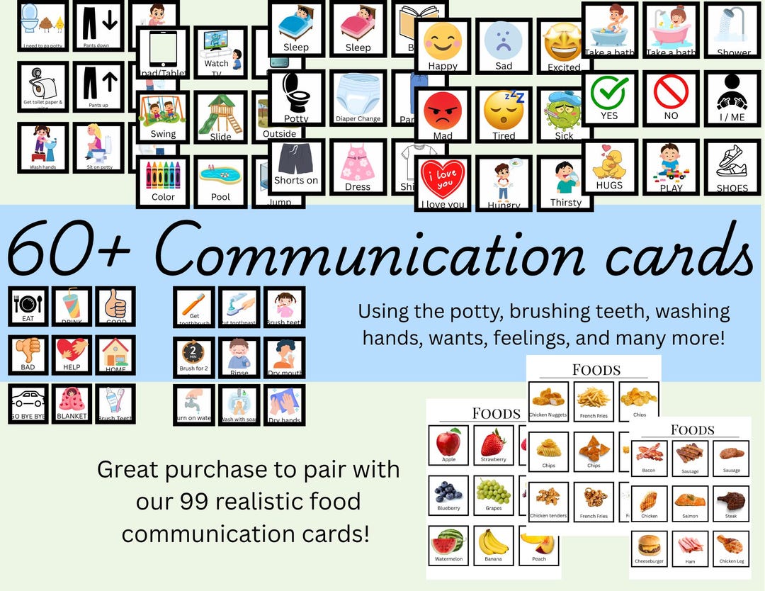 Communication Cards for Nonverbal Children: Autism & Speech Delay ...