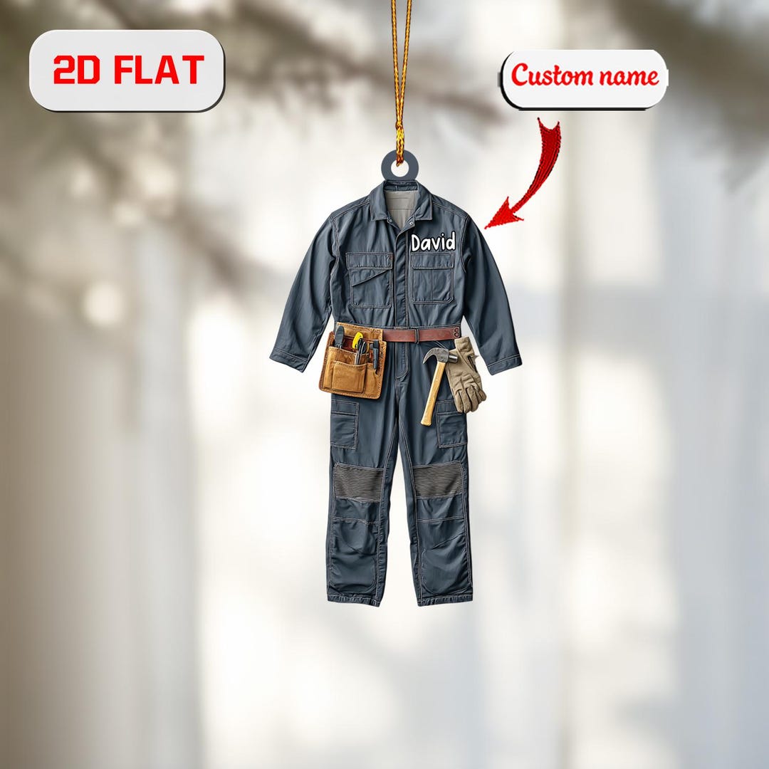 Personalized Mechanic Ornament: Custom Name Christmas Tree Decor - Etsy