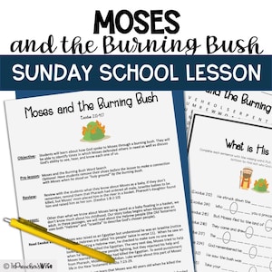 Moses and the Burning Bush Sunday School Lesson: Church Activity ...