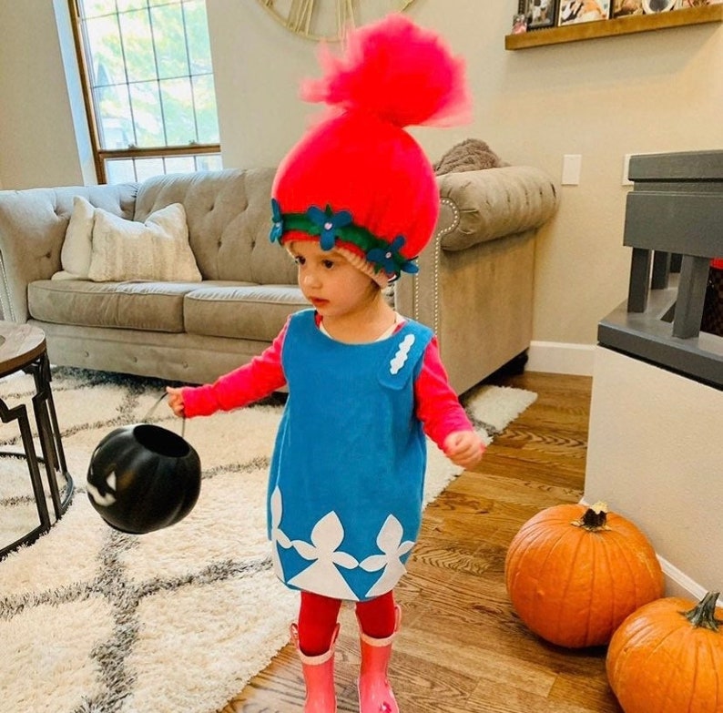 POPPY Costume Dress Girls Toddler Baby 9 12 18 24 Months 2T 3T 4T 5/6 ...