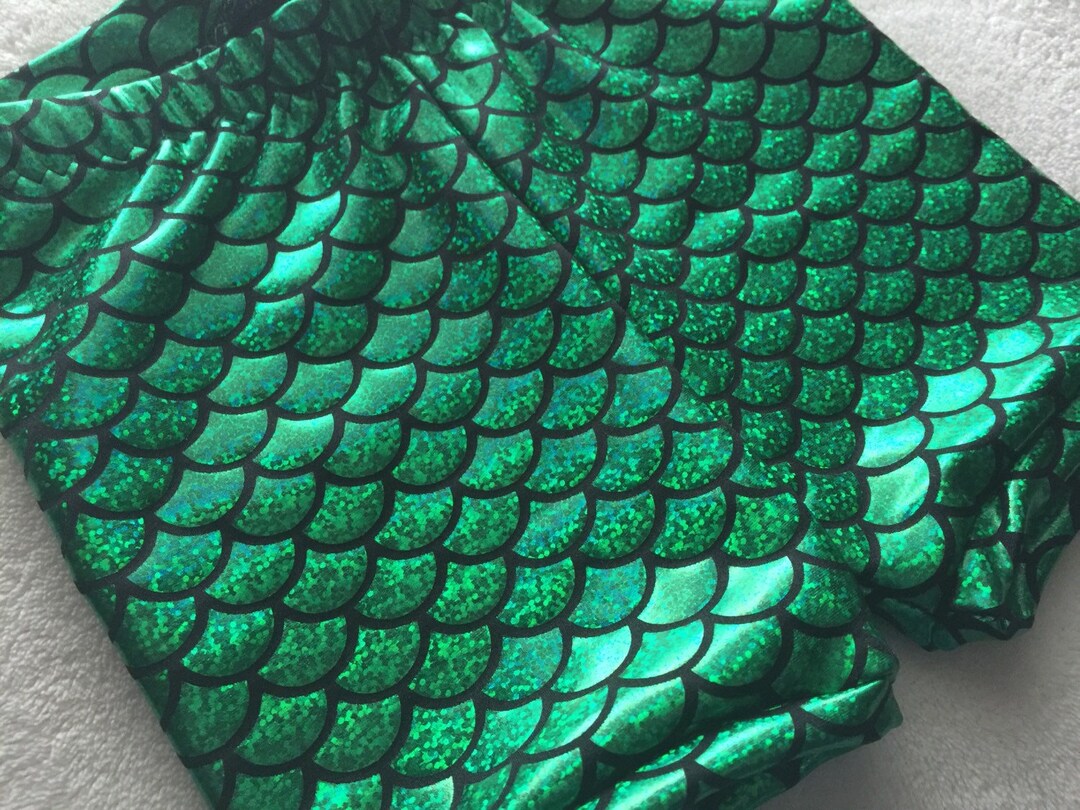 Mermaid Shorts Green and Black Birthday Girls Fish Scale 3 6 12 18 24 ...