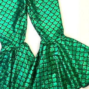 Mermaid Bell Bottoms Leggings Green Mermaid Tail Costume Girls Baby ...